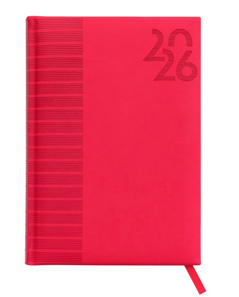 MANAGER 2026, týdenní A5 červený diář | DG Tip - reklamní předměty